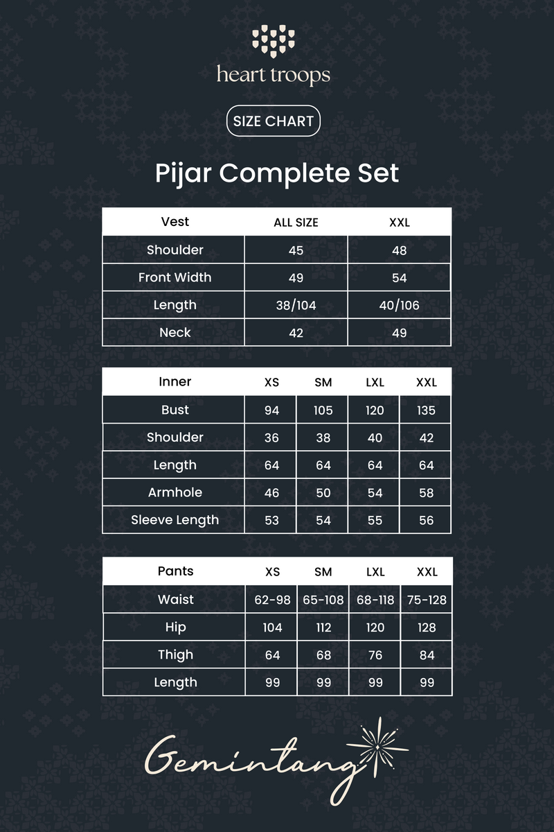 Pijar Complete Set Malam (Vest + Inner + Pants)
